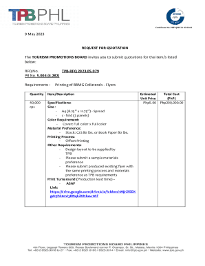 Fillable Online Printing of BBMG Collaterals - Flyers Fax Email Print ...