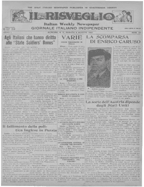 Fillable Online Italian Weekly Newspaper Fax Email Print - pdfFiller