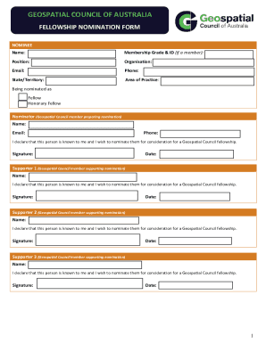 Fillable Online NSPE Fellow Membership Grade Nomination Form, ... Fax Email Print - pdfFiller