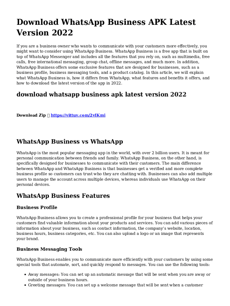 Fillable Online WhatsApp Business Multiple Users: A How-to Guide Aug ... Fax Email Print - pdfFiller