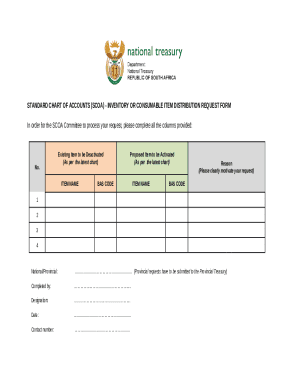 Inventory Consumable Item Request Doc Template | pdfFiller