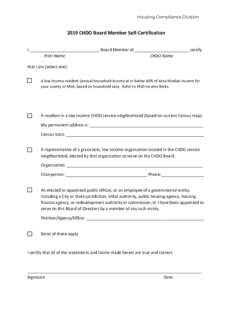 Fillable Online dhcd application for certification as a community ...