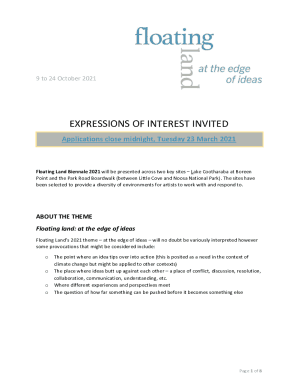 Fillable Online EXPRESSIONS OF INTEREST INVITED Fax Email Print - pdfFiller
