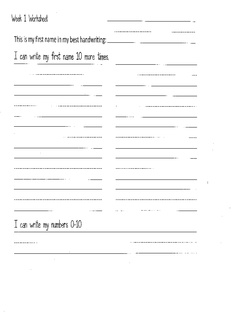 Fillable Online I Can Write My Name Handwriting Worksheet Fax Email ...