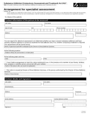 The Substance Addiction (Compulsory Assessment and ... Doc Template ...