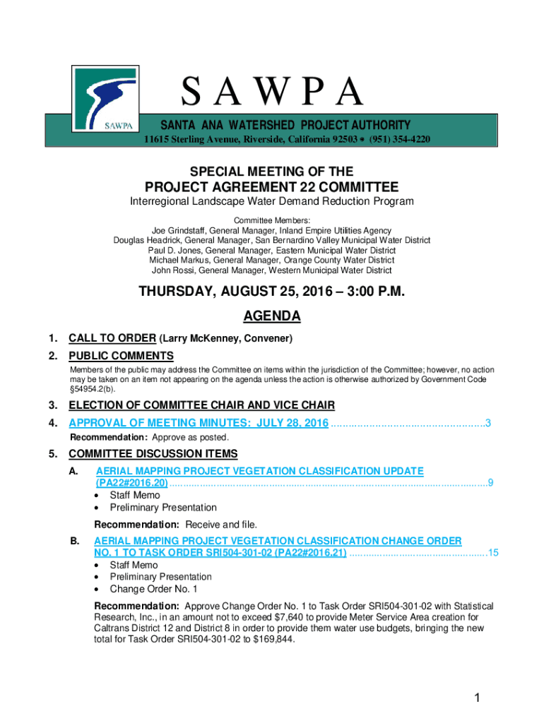 Fillable Online Contract with SAWPA Fax Email Print - pdfFiller