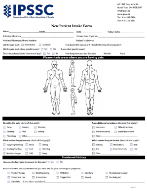 Fillable Online New Patient Intake Form for Family Doctor Fax Email ...