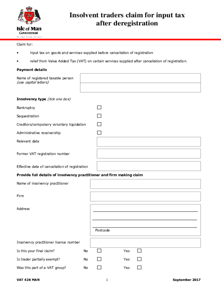 Fillable Online Insolvent traders claim for input tax after ... - LC Forms Fax Email Print ...