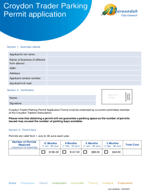 Fillable Online Residential Parking Permit Program - City and County of ...
