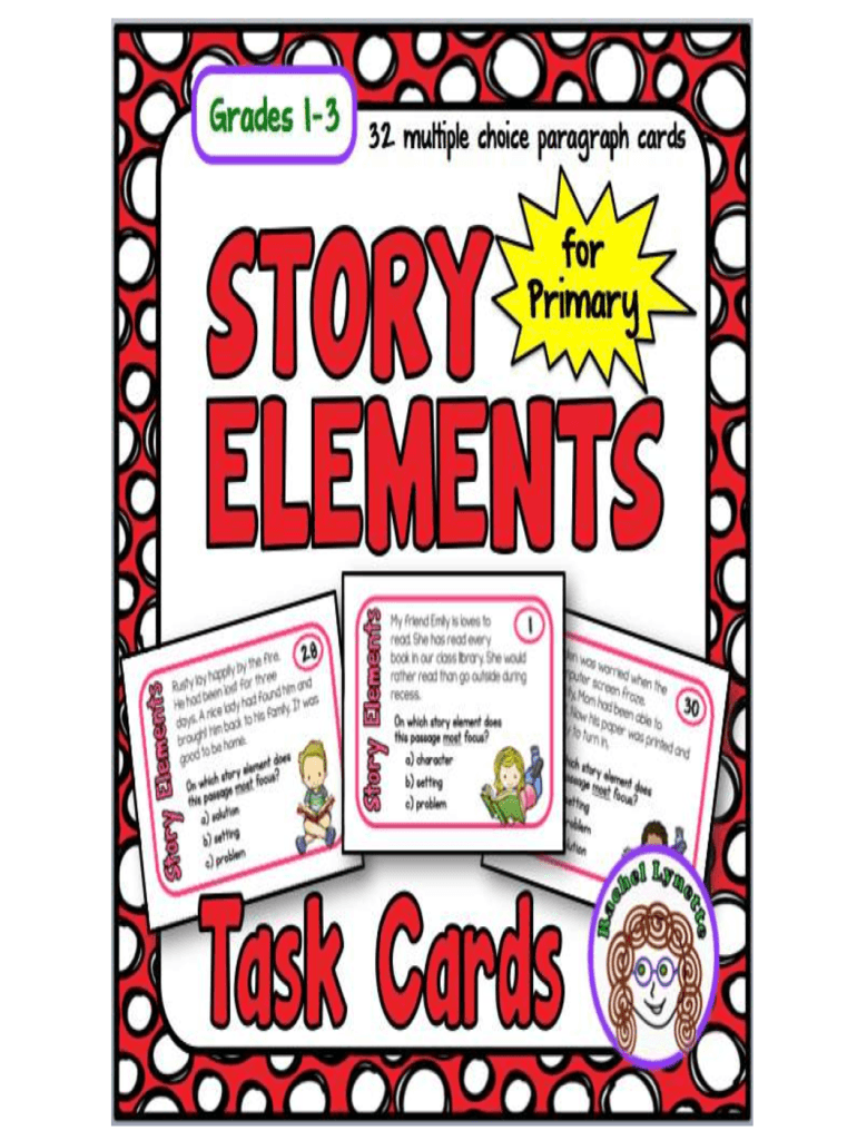 Fillable Online Use these 32 multiple choice Story Elements task cards ...