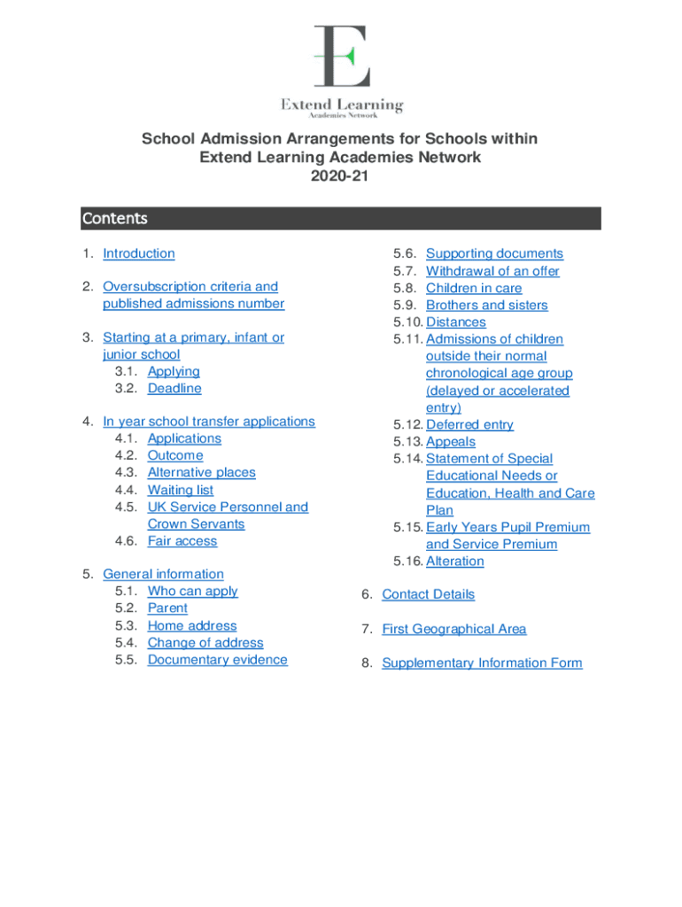 Fillable Online Proposed Admission Arrangements for Community and ...