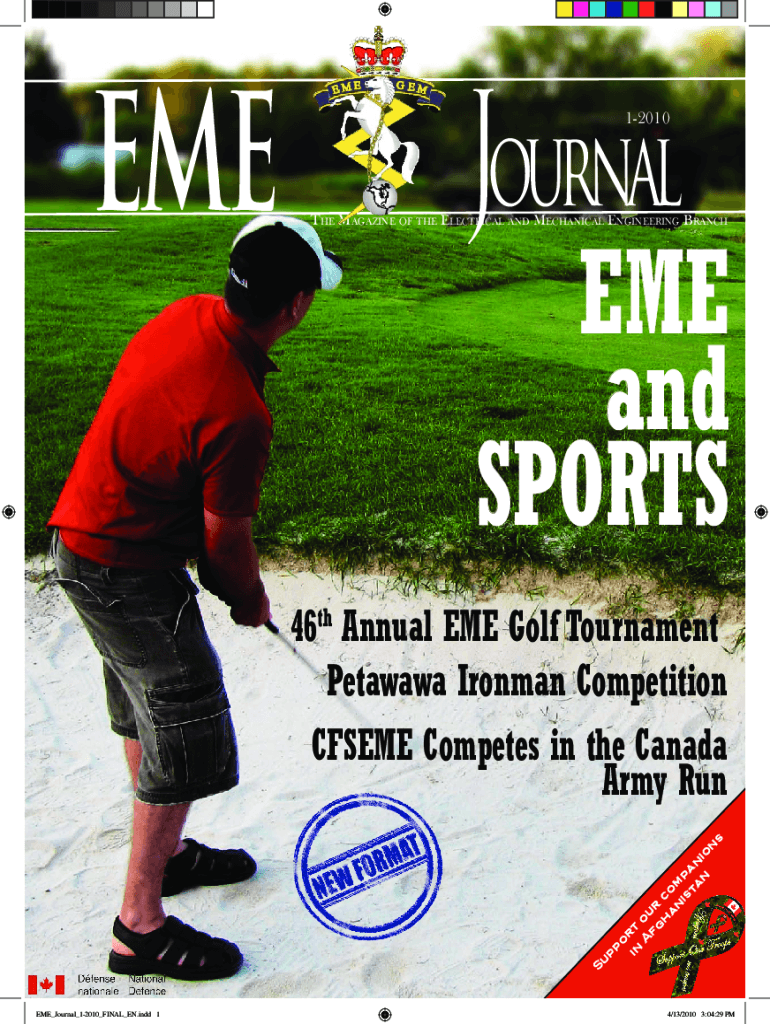 Fillable Online 46th Annual EME Golf Tournament Petawawa Ironman ...