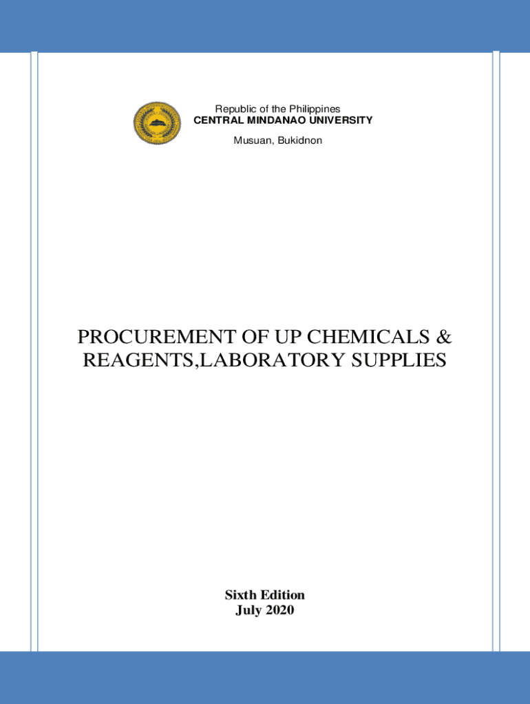 Fillable Online PROCUREMENT OF UP CHEMICALS & Fax Email Print - pdfFiller