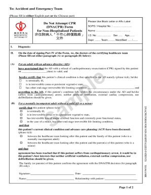 Fillable Online HA9614 DNACPR Non-hospitalized patient form 20180305 ...