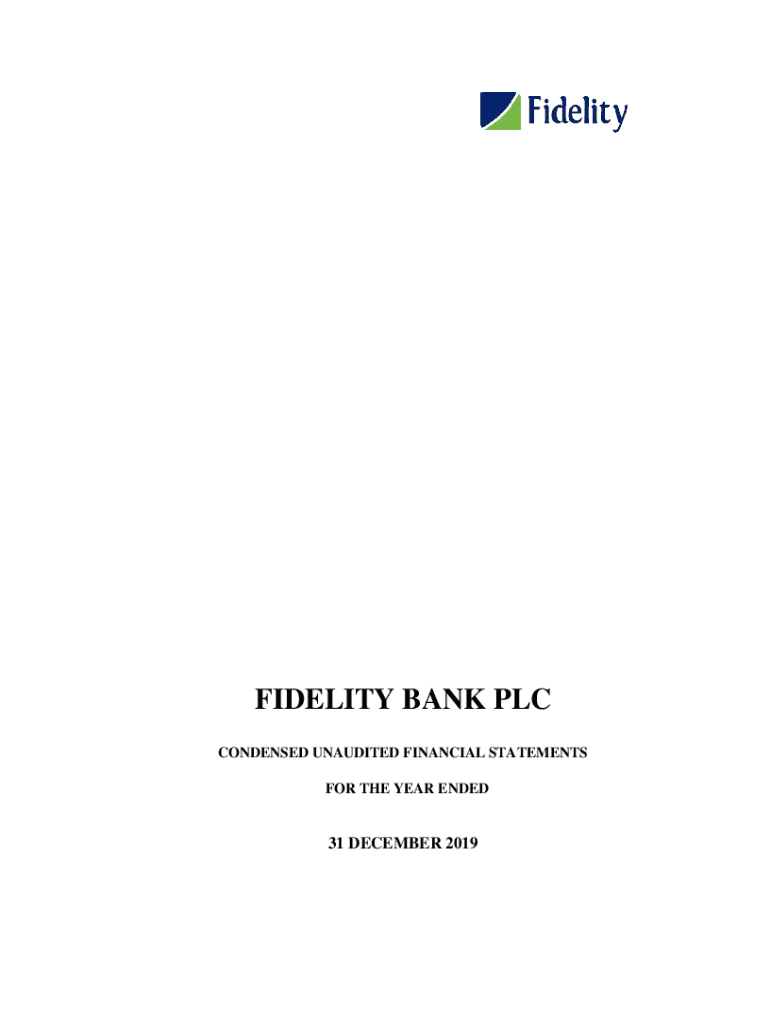 Fillable Online FIDELITY BANK : QUARTER 2 - FINANCIAL STATEMENT ... Fax ...