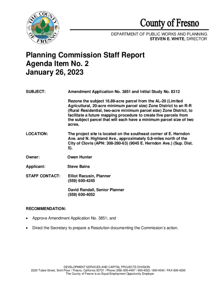 Fillable Online Planning Commission Staff Report Agenda Item No. 2 ...