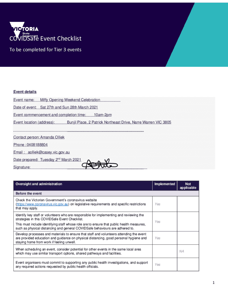 Fillable Online MA COVID-19 Checklist Fax Email Print - pdfFiller