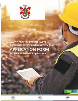 Fillable Online Waste Facility Permit - Certificate of Registration ...