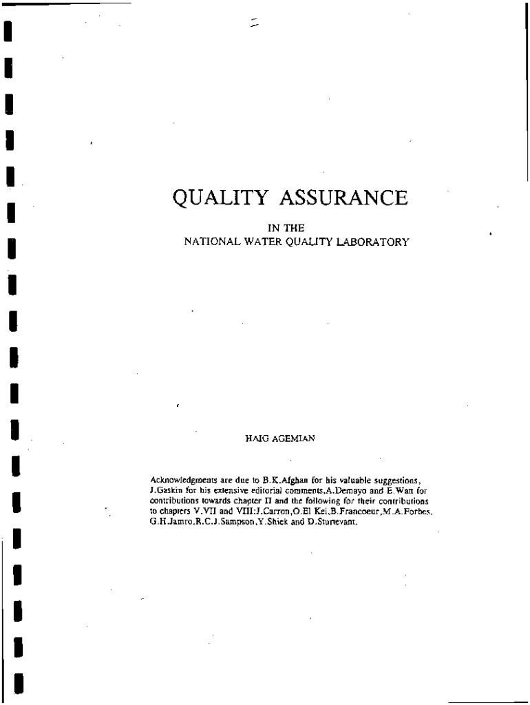 Fillable Online publications gc NATIONAL WATER QUALITY LABORATORY Fax ...