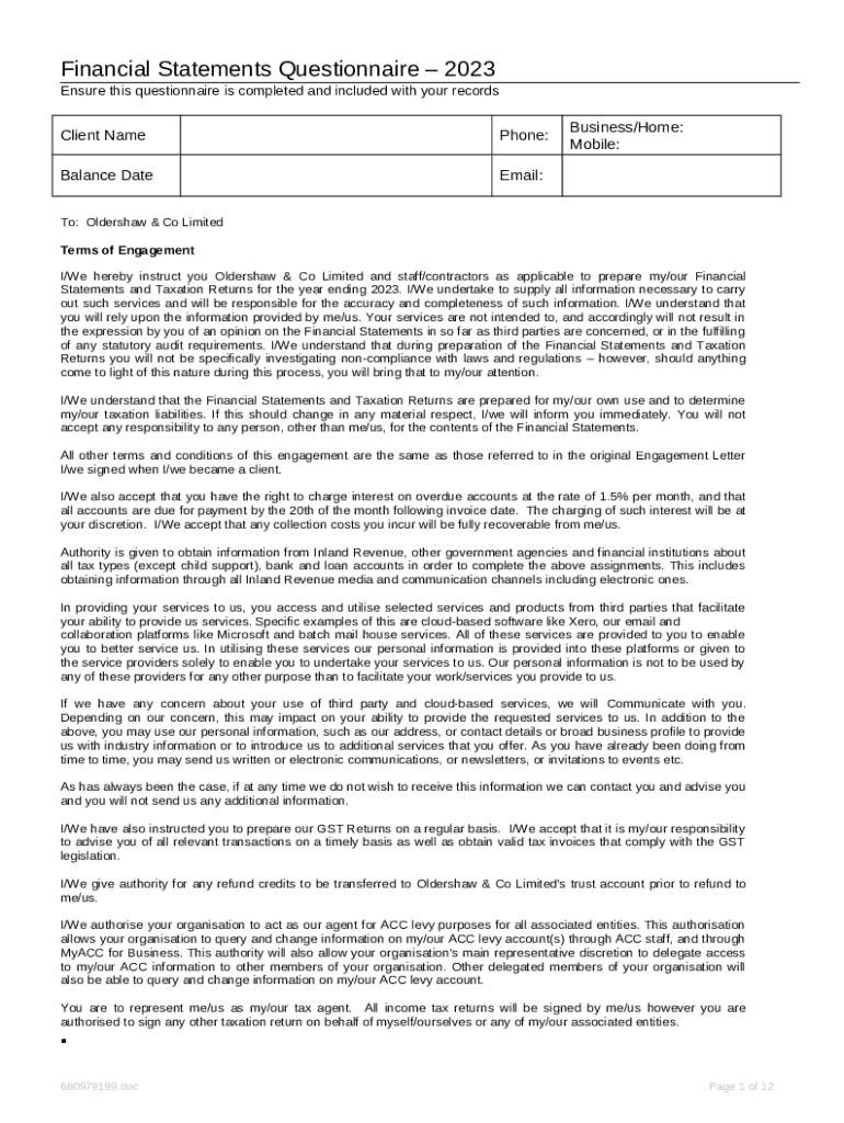 Online mwb net Financial Statements ... Doc Template | pdfFiller