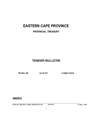 Fillable Online Tender Bulletin No 06 Fax Email Print - pdfFiller