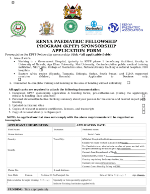 Approved KPFP Application Latest Doc Template | pdfFiller