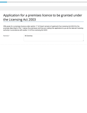 Fillable Online Vary a premises licence application form Fax Email ...