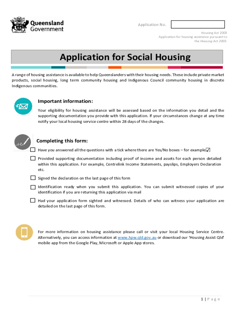 Fillable Online Application for Social Housing Fax Email Print - pdfFiller
