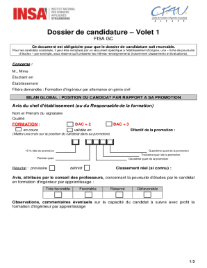 Remplissable En Ligne Guide pratique pour l'elaboration du dossier de candidature Faxer Email ...