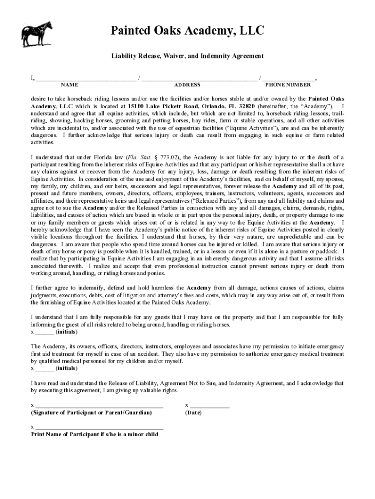 Fillable Online riding-instruction-liability-waiver-1 - Studylib Fax Email Print - pdfFiller