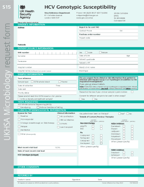 Fillable Online S15 HCV Genotypic Susceptibility request form Fax Email ...