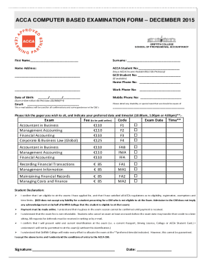 Fillable Online CBE Registration Form Dec 15 - Dublin Fax Email Print ...