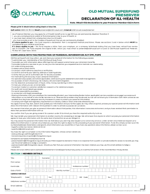 Fillable Online Fillable Online PRESERVER CLAIM FORM - Old Mutual ...