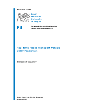 Fillable Online dspace cvut Real-time Public Transport Vehicle Delay ...