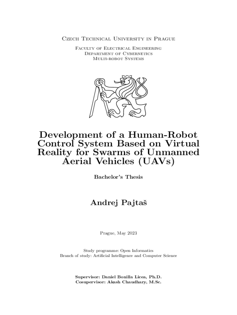 Fillable Online dspace cvut Development of a Human-Robot Control System Based on ... Fax Email ...