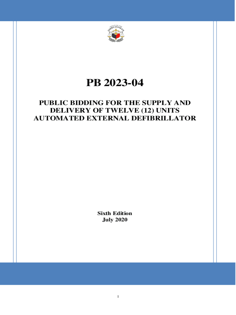 Fillable Online PUBLIC BIDDING FOR THE SUPPLY AND Fax Email Print - pdfFiller