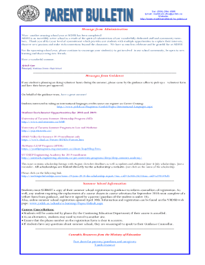 Fillable Online Markham District High School in Markham, Ontario (ON ...