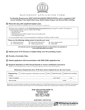 Fillable Online Application for a Master's degree course Fax Email ...