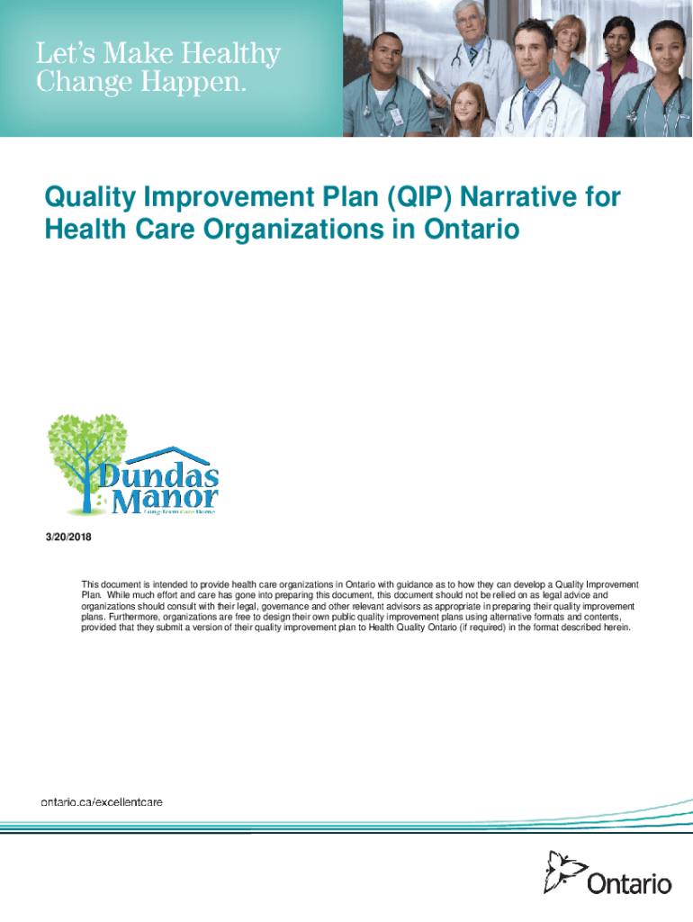 Fillable Online (PDF) Quality Improvement Plan (QIP) Narrative for ...