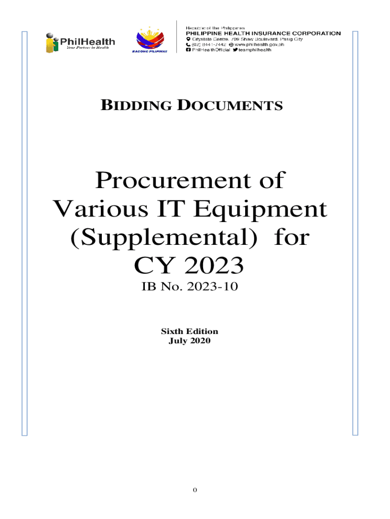 Fillable Online Procurement of Various IT Equipment (Supplemental) for ...