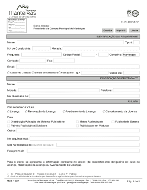 Preenchível Disponível INCIO DE TRABALHOS Exmo. Senhor ... Fax Email ...