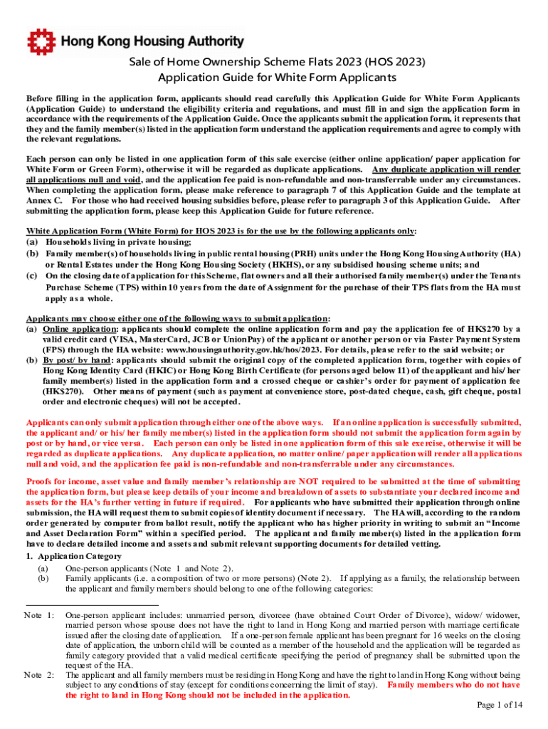 Fillable Online A Comprehensive Guide to HOS Application Dates, ... Fax ...