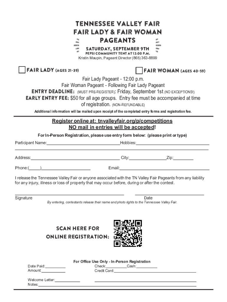 Fillable Online 2022 Fair Lady and Fair Woman Pageant Entry Form.indd ...