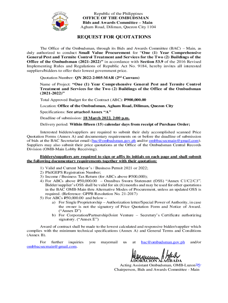 Fillable Online duly authorized to conduct Small Value Procurement for ...