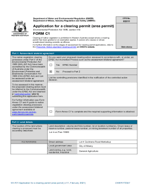 Fillable Online CPS 9221-1 - Application area permit (Form C1)-v11.pdf Fax Email Print - pdfFiller