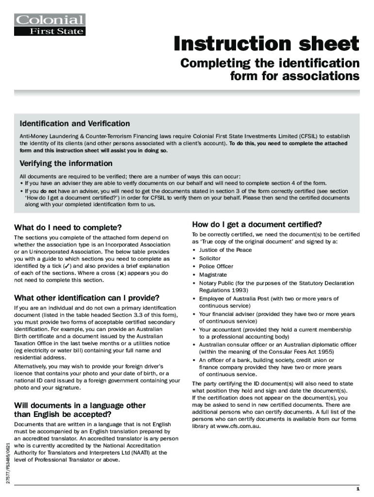 Fillable Online Identification And Verification As A Part Of Proper Due ...