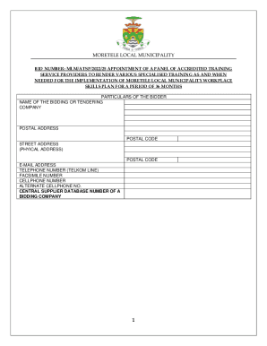Fillable Online Appointment of a Panel of Accredited Service Providers ...