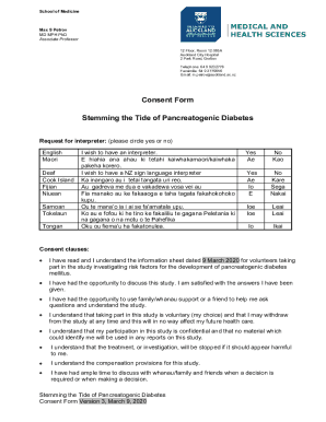 Fillable Online Consent Form Stemming the Tide of Pancreatogenic ...
