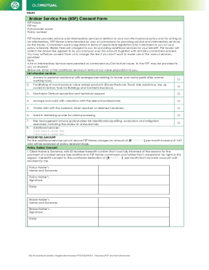 Fillable Online Broker Service Fee (BSF) Consent Form Fax Email Print ...
