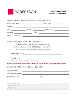 Fillable Online Credit Card Authorization 2023-24.docx Fax Email Print - pdfFiller